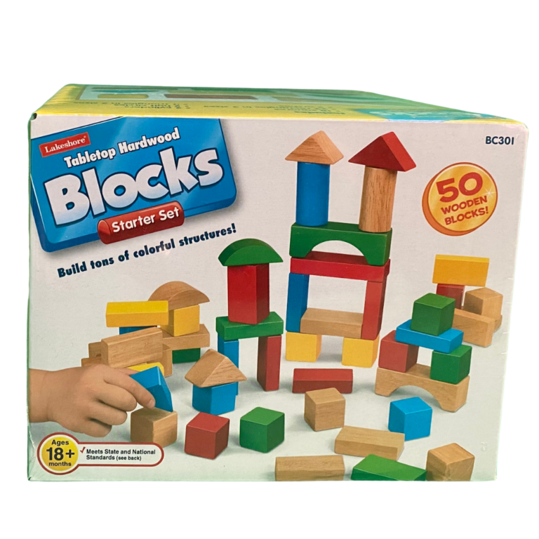 Tabletop Hardwood Block Set – 50 piece – The Care Cart